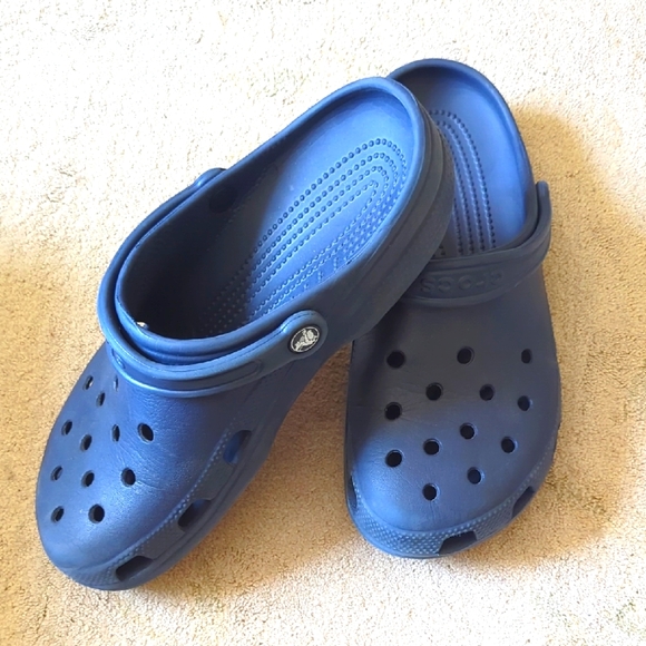CROCS | Shoes | Crocs Blue Sandals With Perforated Design | Poshmark
